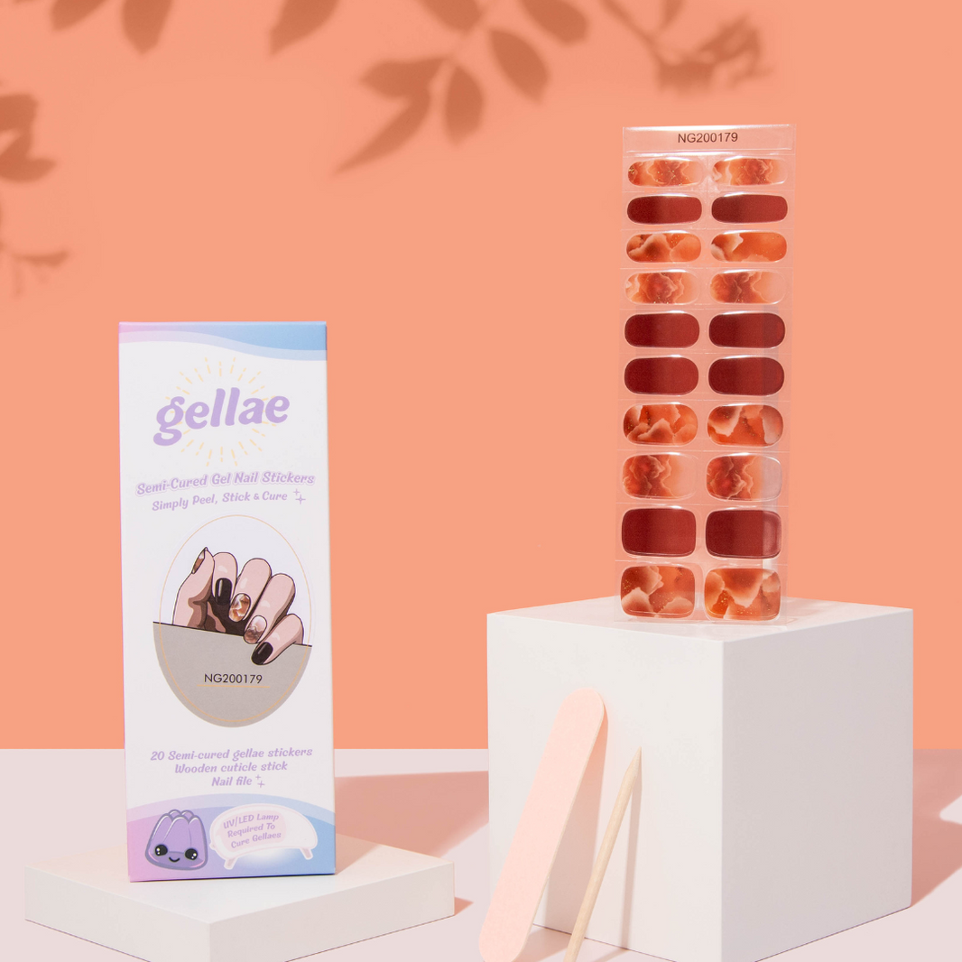 Marbled Collection DIY Semicured Gel Nail Sticker Kit | Gellae – Gellae
