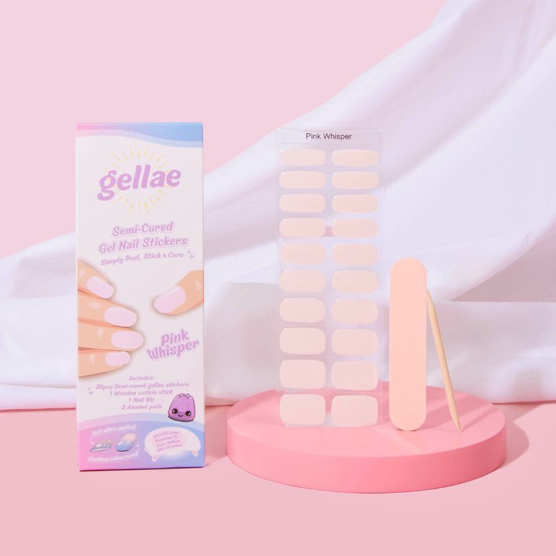 Pink Whisper DIY Semicured Gel Nail Sticker Kit | Gellae – Gellae