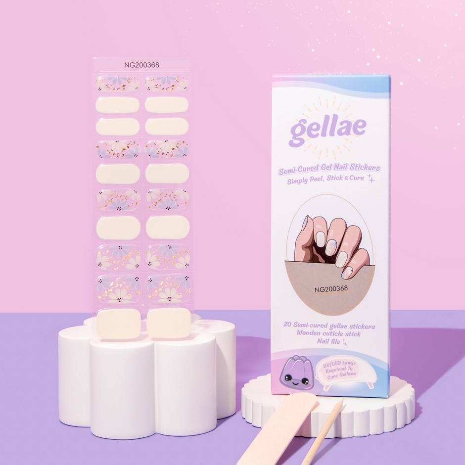 Morning Dew Petals DIY Semicured Gel Nail Sticker Kit