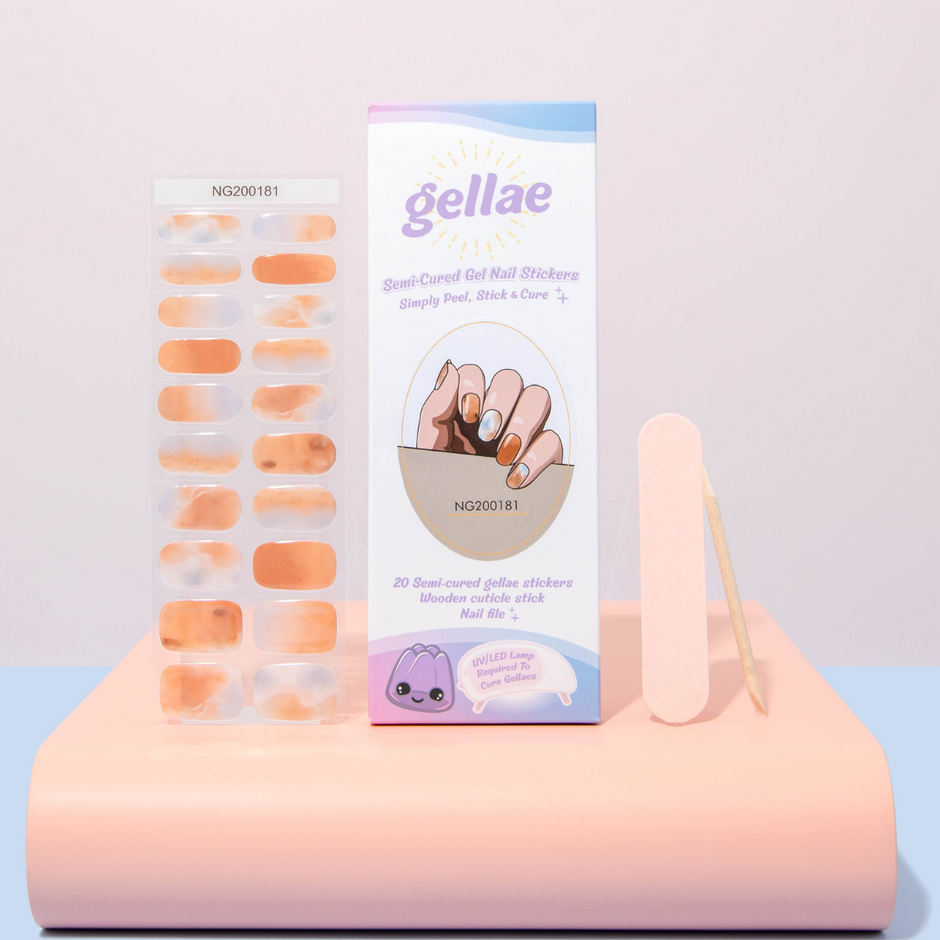 Marbled Collection DIY Semicured Gel Nail Sticker Kit | Gellae – Gellae